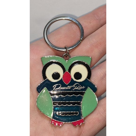 Accessories | Puerto Rico Enamel Owl Key Chain | Poshmark
